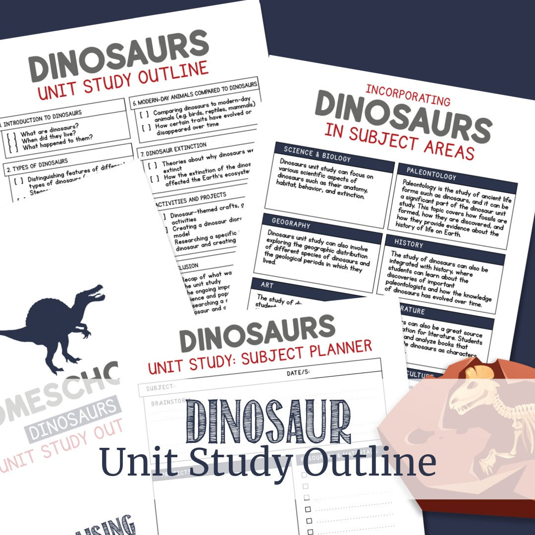 Dinosaurs | Unit Study Outline – Raising Lifelong Learners