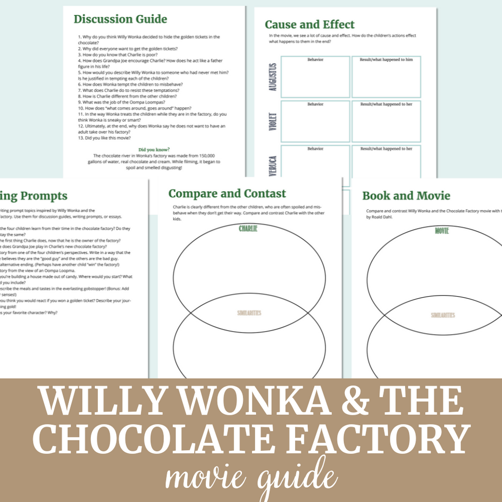 Willy Wonka and the Chocolate Factory Movie Study – Raising Lifelong ...